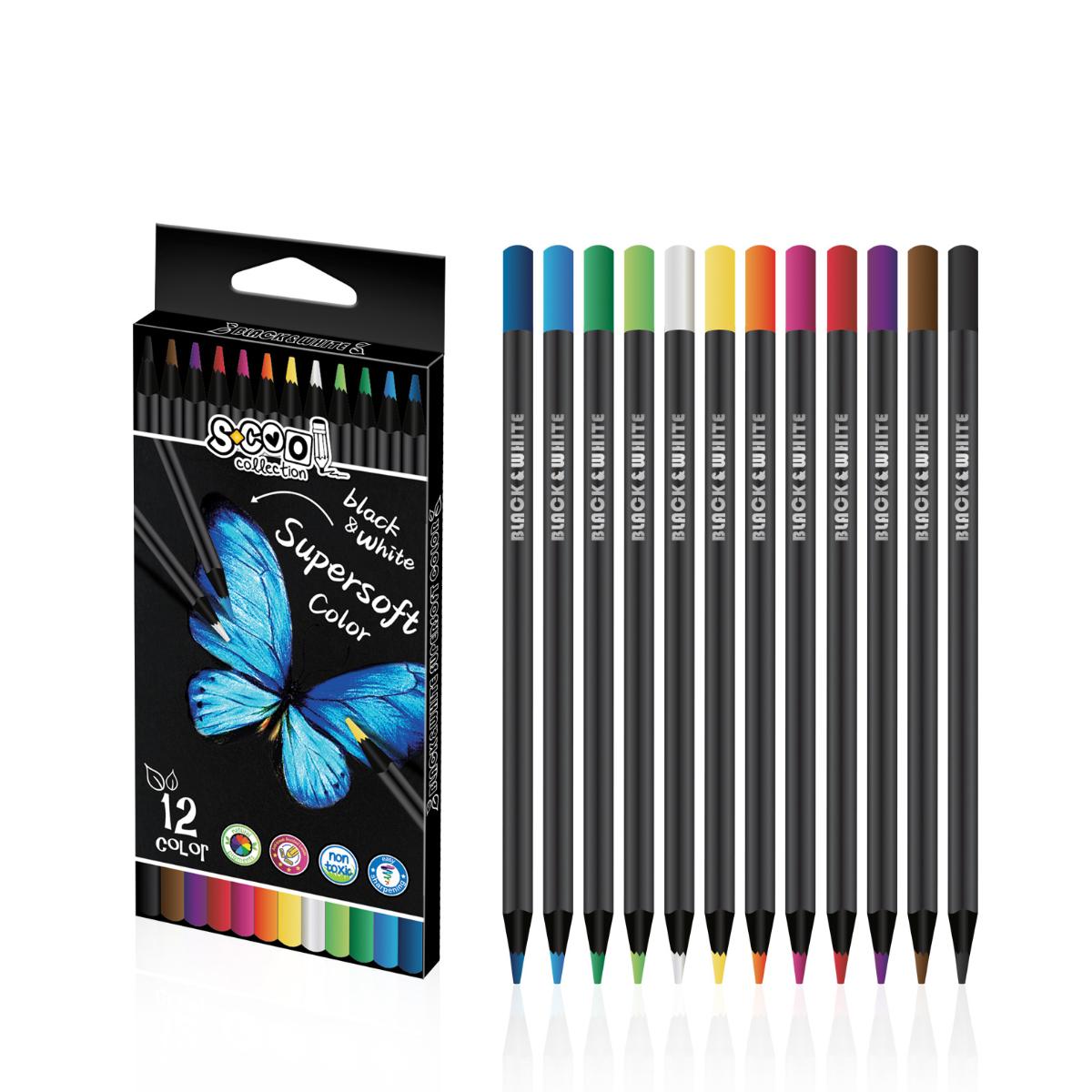 DRVENE BOJE S-COOL SUPER SOFT BLACK 12/1 | Knjižara Kultura