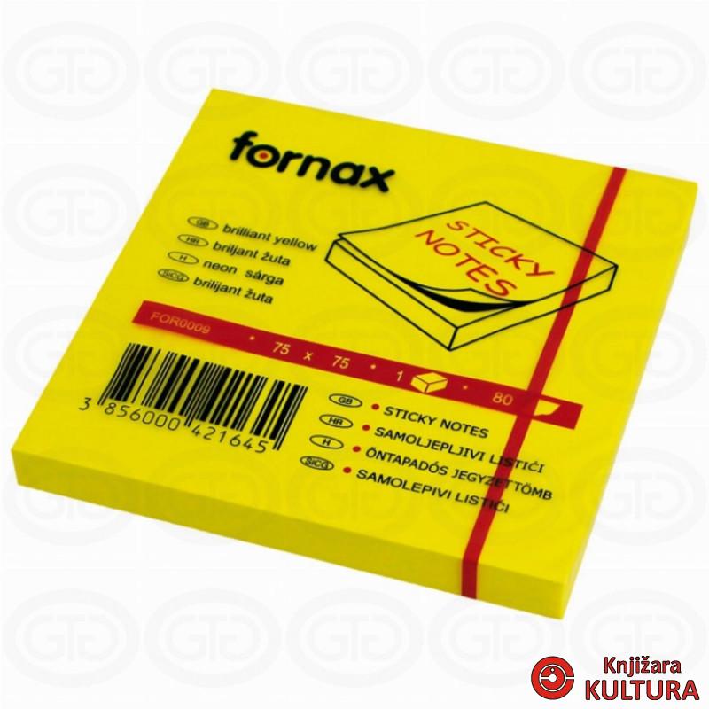 POST IT BLOK 75X75 80L NEON Ž | Knjižara Kultura