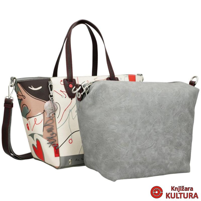 TORBA S KRATKOM RUČKOM 40761-226-SRCE | Knjižara Kultura
